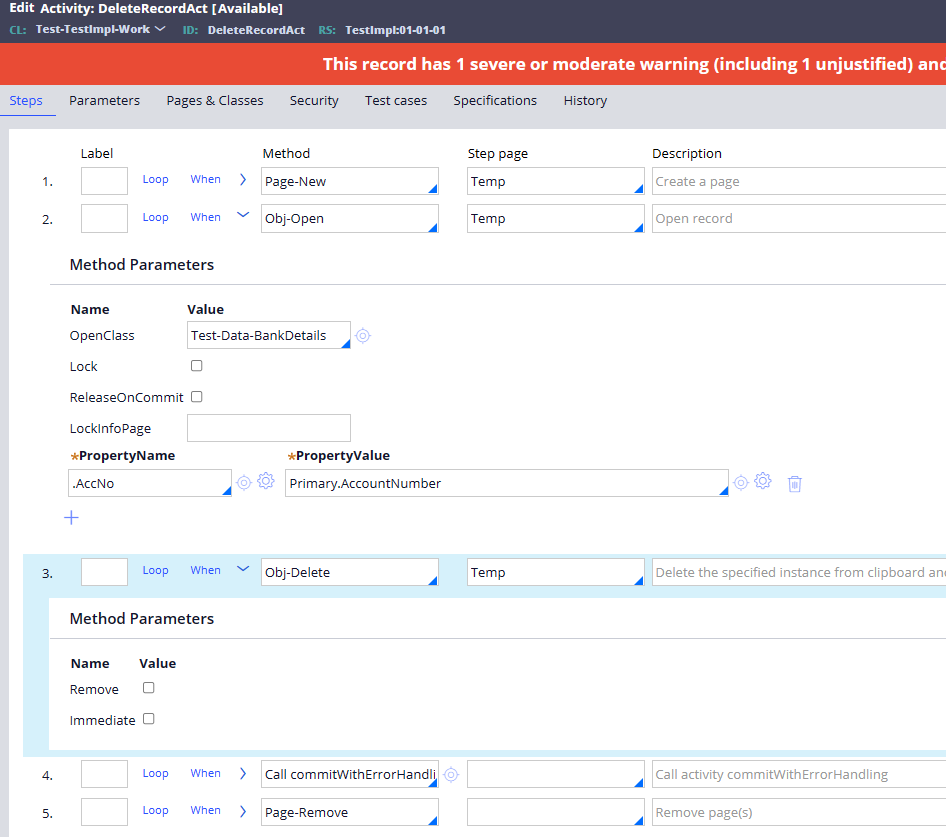 How Delete Single Record From Datatype Table Using Activities Support Center 8583